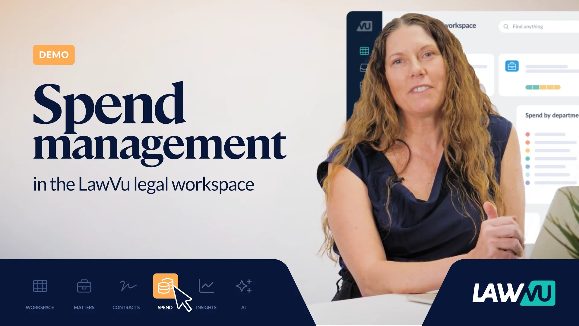 Watch a demo of spend management - LawVu legal workspace