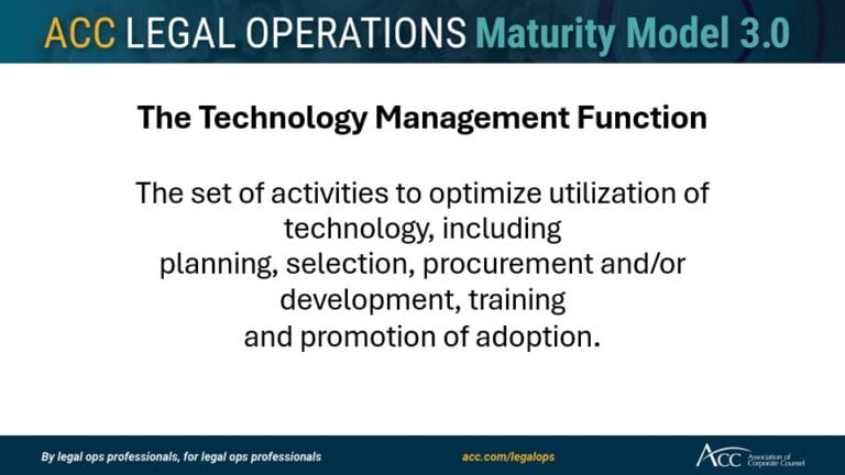 From ad hoc to advanced: How to use the ACC legal operations maturity ...