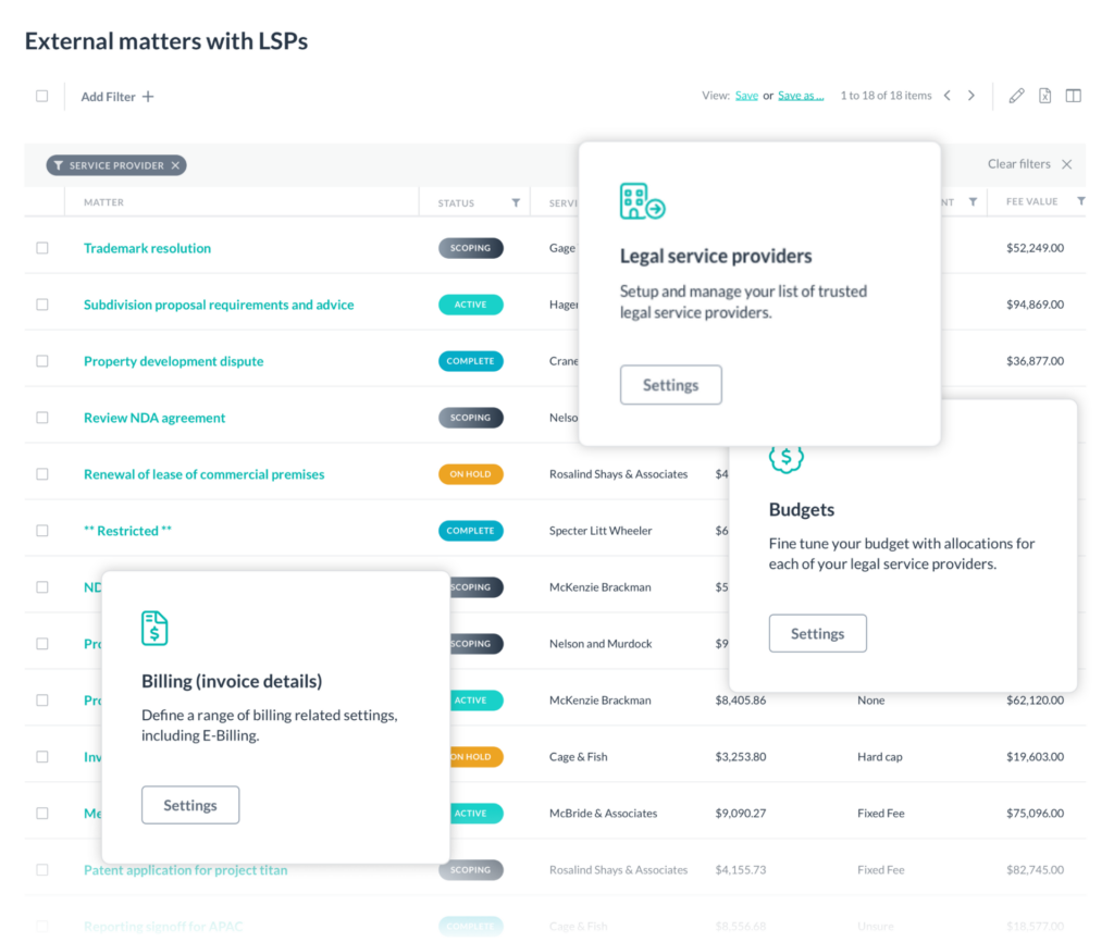 Spend management - In-house Legal Operations | LawVu