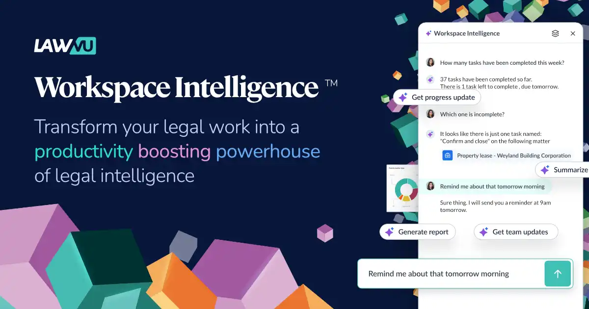 Workspace intelligence - AI in the LawVu Legal Workspace