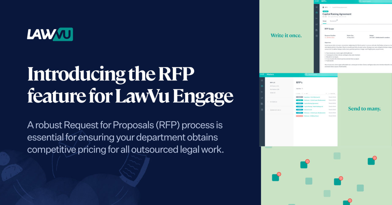 Introducing the RFP feature for LawVu Engage - LawVu