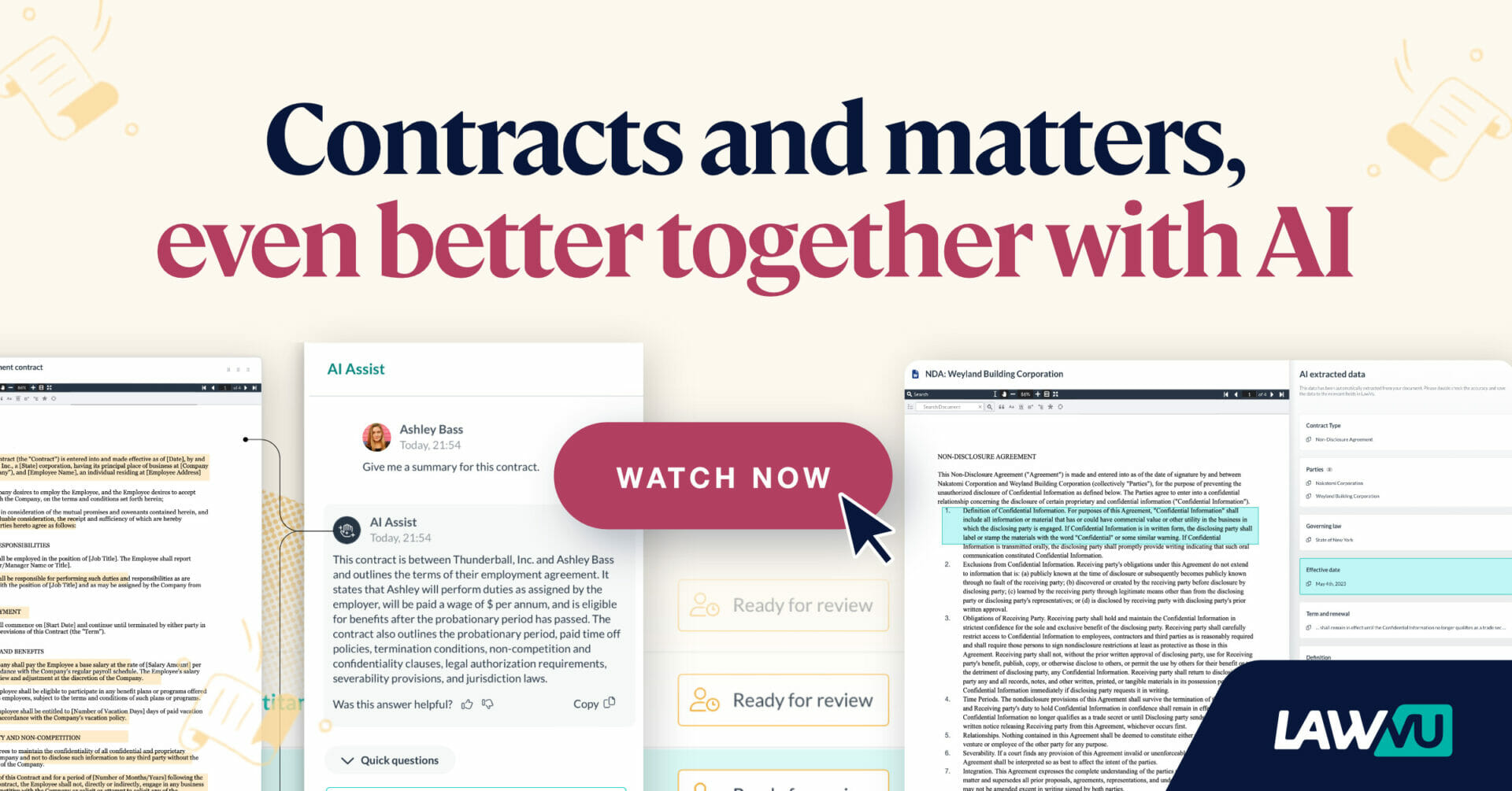 Contracts and Matters are even better together with AI - LawVu