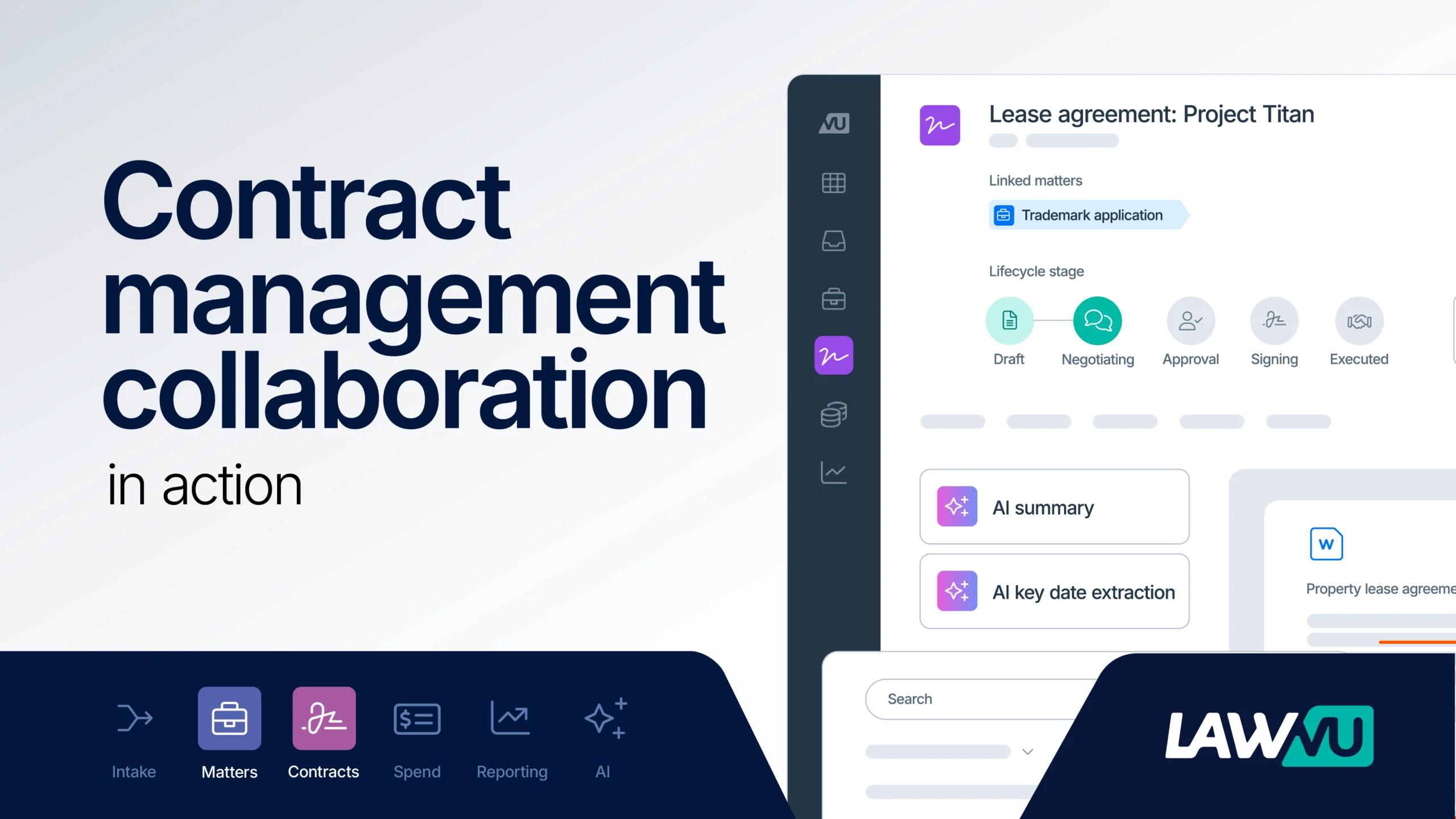 Connected contract and matter management - LawVu