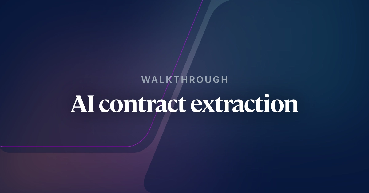 Walkthrough - AI contract extraction - LawVu