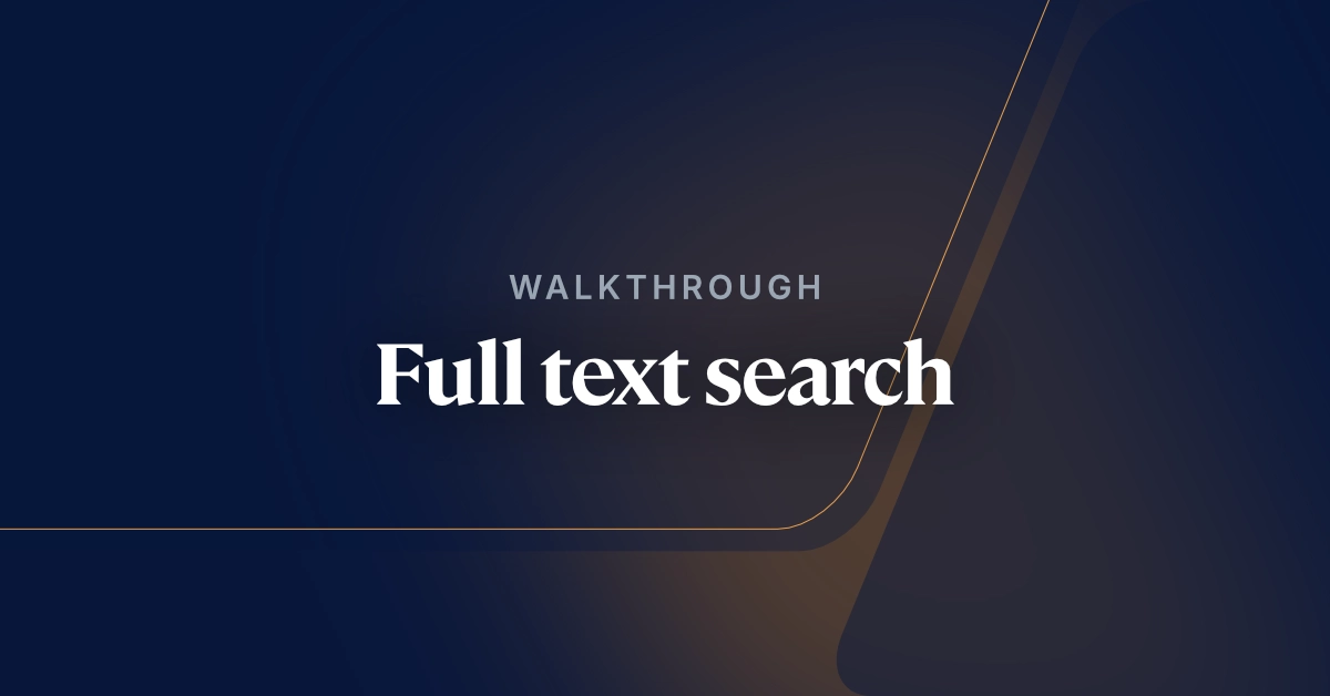 Walkthrough - Full text search - LawVu