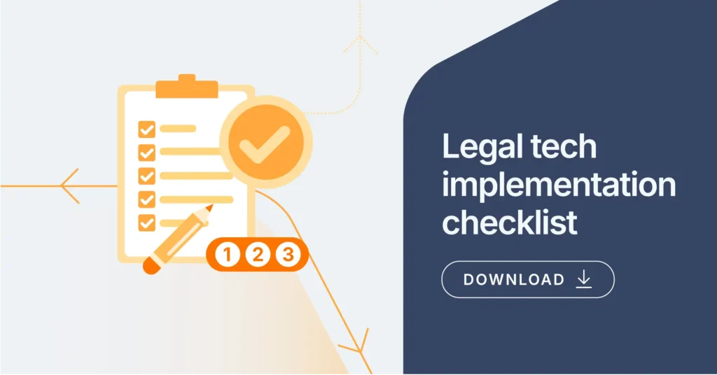 In-house legal tech implementation checklist - LawVu