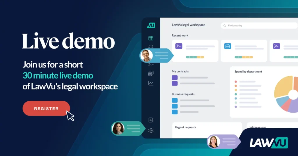 Live demo of the LawVu legal workspace