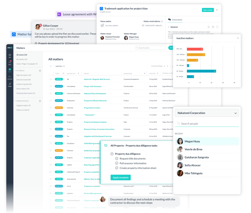 Matter Management Software - In-house Legal Operations | LawVu