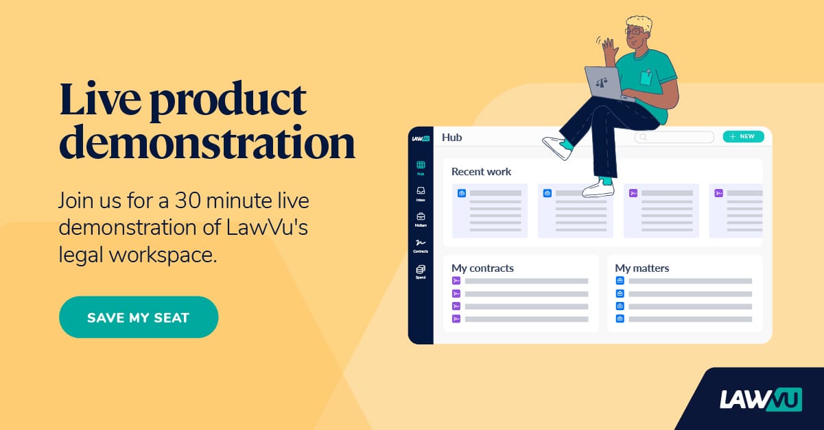 Live demo of the LawVu legal workspace