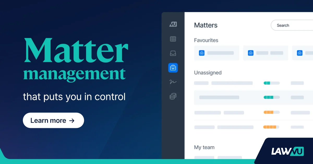 Matter Management Software - In-house Legal Operations | LawVu